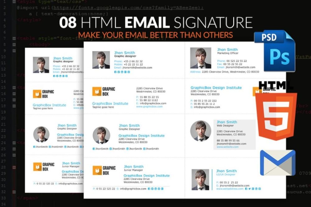 10+ Email Signature Template for Unique Identity HTML and PSD Format ...