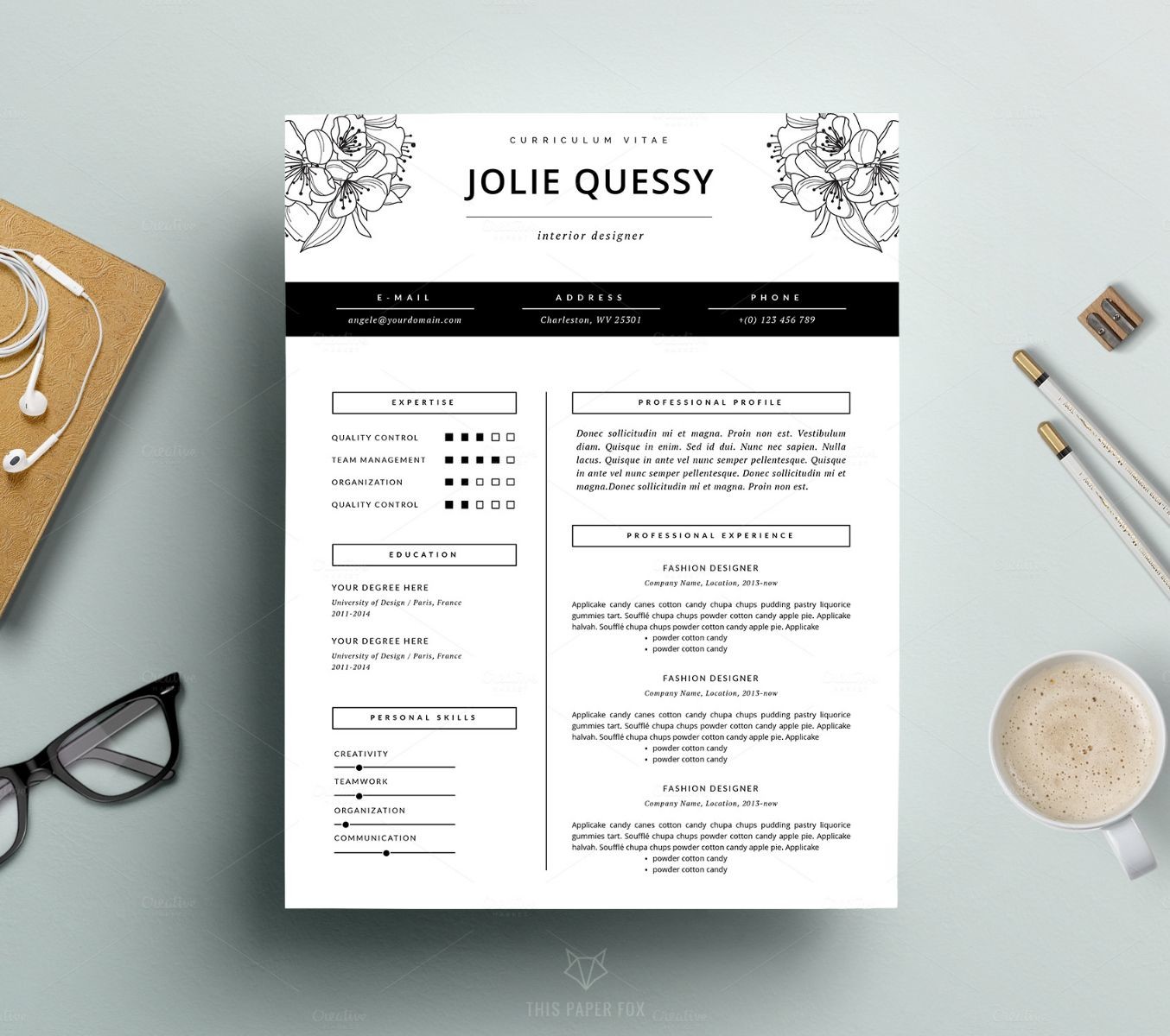20+ Designer Resume Template Word, InDesign and PSD Template - Graphic ...