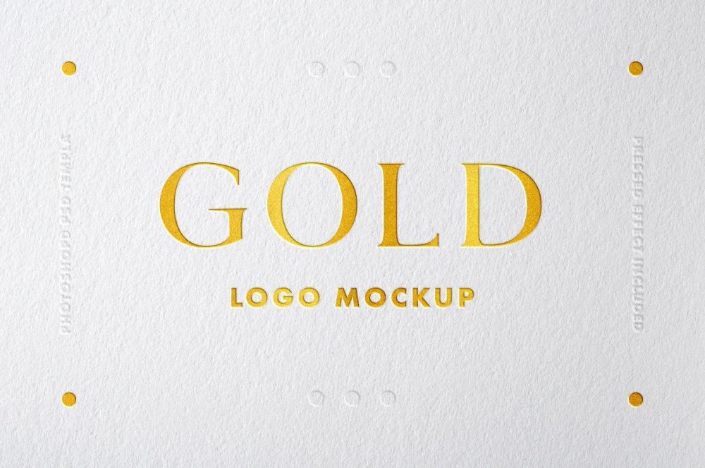 25+ Golden Logo Mockup PSD Free Download - Graphic Cloud