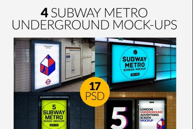20+ Subway Poster Mockup PSD Free Download - Graphic Cloud