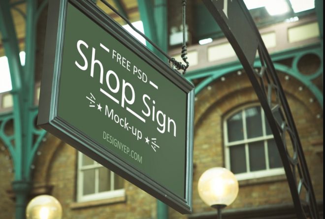 15+ Store Sign Mockup PSD Free Download - Graphic Cloud