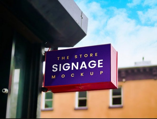 15+ Signage Mockup PSD Free Download for Branding - Graphic Cloud