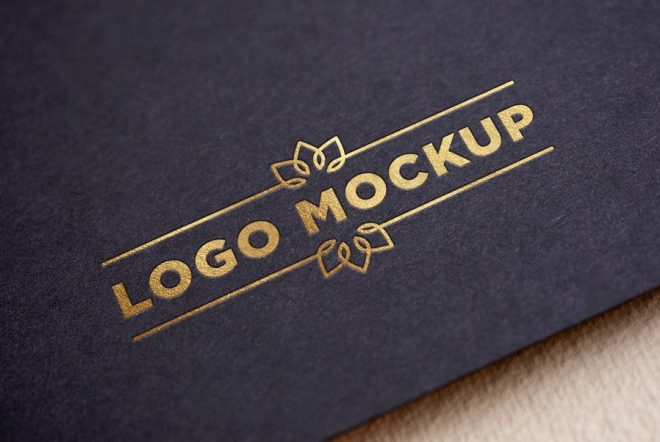 25+ Golden Logo Mockup PSD Free Download - Graphic Cloud