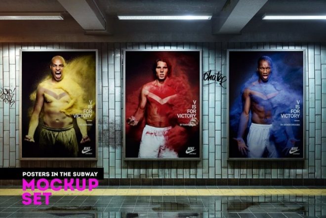 20+ Subway Poster Mockup PSD Free Download - Graphic Cloud
