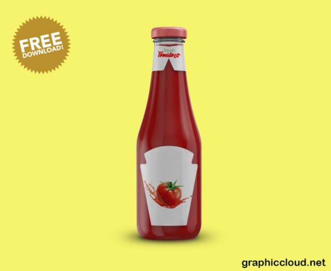 Free Ketchup Branding Mockup PSD - Graphic Cloud