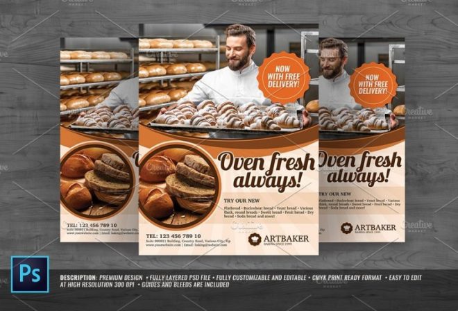21+ Bakery Flyer Templates for Store Promotion - Graphic Cloud