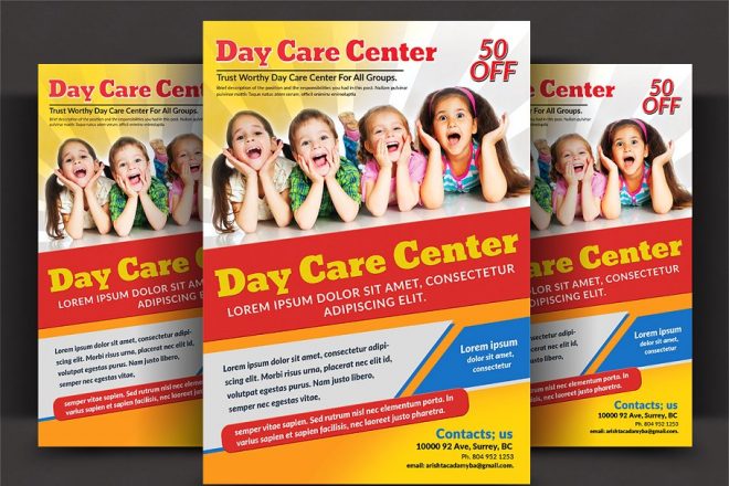 11+ Daycare Flyers Template PSD, Ai and PDF Format Editable - Graphic Cloud