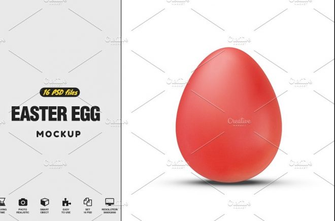 9+ Realistic Easter Egg Mockup PSD Download (2020) - Graphic Cloud