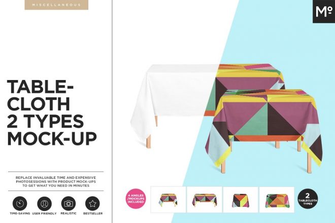 12+ Tablecloth Mockup PSD for Textile Design - Graphic Cloud