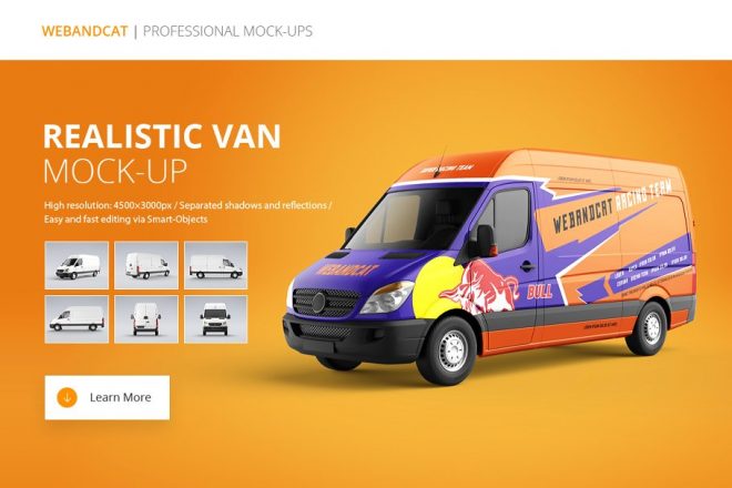 21+ Van Mockup PSD for Outdoor Branding - Graphic Cloud