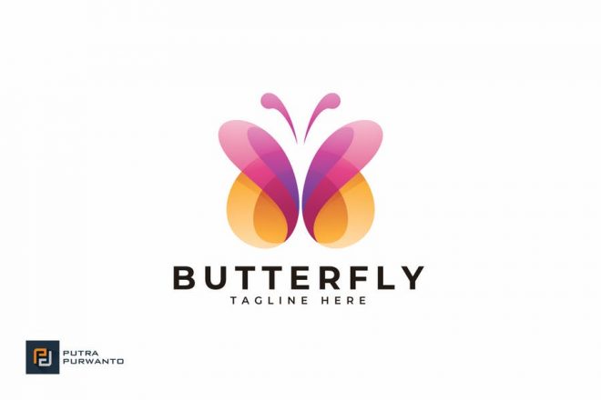 22+ Beautiful Butterfly Logo Designs and Ideas - Graphic Cloud