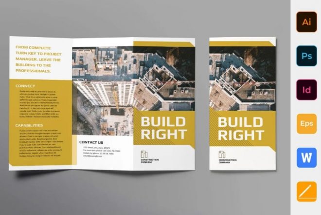 15+ Best Construction Brochure Template Download - Graphic Cloud