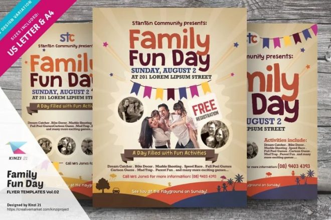15+ Best Family Fun Day Flyer Template Download - Graphic Cloud
