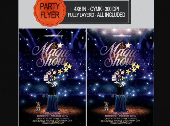 21+ Best Magic Show Flyer Template Downloads - Graphic Cloud