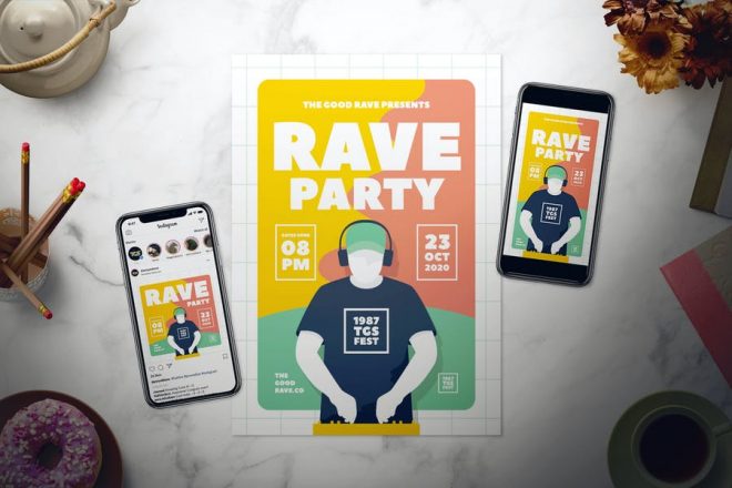 18+ Best Rave Flyer Template PSD Download - Graphic Cloud