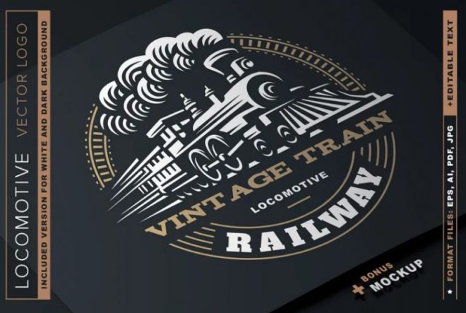 15+ Best Train Logo Design Templates Download - Graphic Cloud