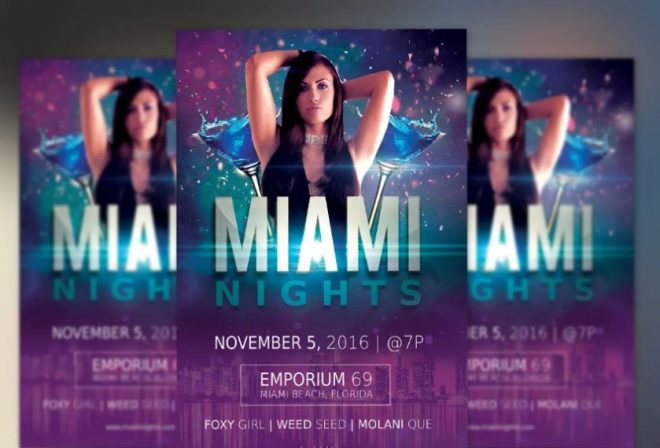 15+ Best Miami Night Flyer Template Download - Graphic Cloud