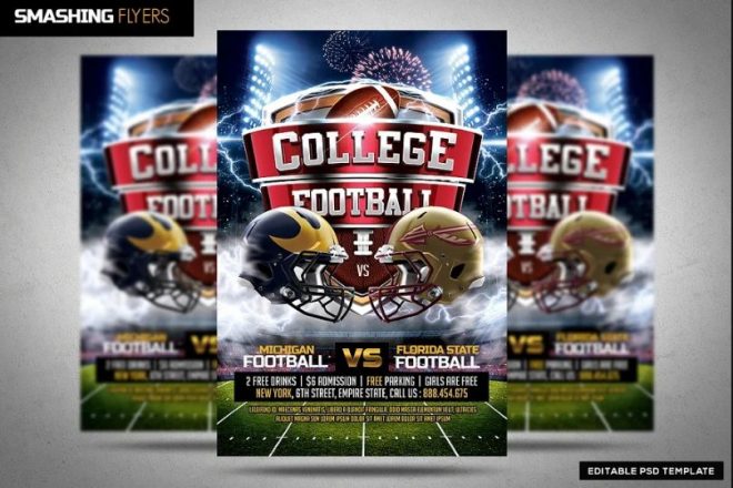 21+ Unique American Football Flyer Template Download - Graphic Cloud