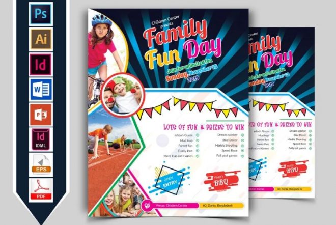 15+ Best Family Fun Day Flyer Template Download - Graphic Cloud