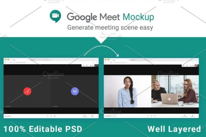5+ Best Online Meeting Mockup PSD Download - Graphic Cloud