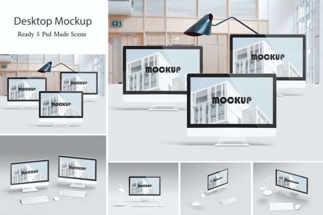 21+ Free Desktop Mockup PSD Downloads - Graphic Cloud