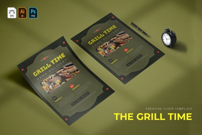 15+ Free Grill Restaurant Flyer Templates Download - Graphic Cloud