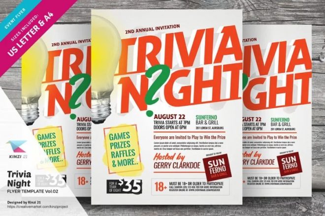 14+ Free Trivia Night Flyer Template Download - Graphic Cloud