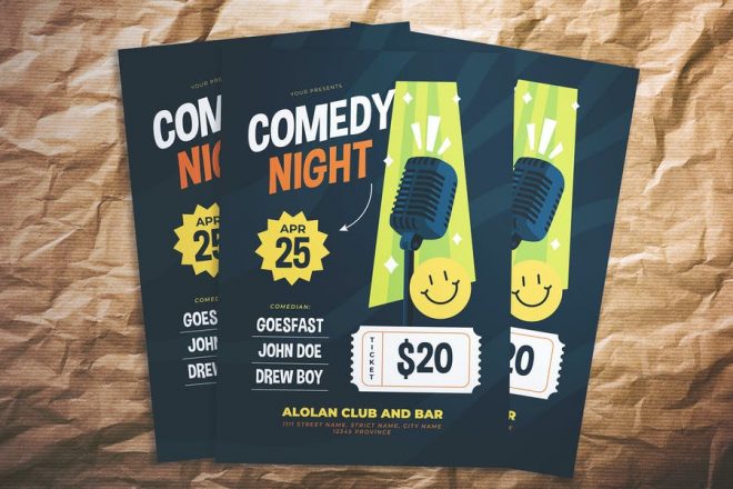 21+ Free Comedy Show Flyer Template Download - Graphic Cloud