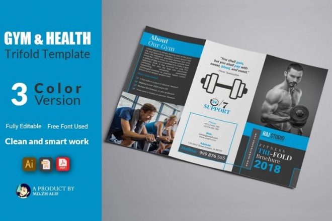 20+ Best Gym Brochure Template Downloads - Graphic Cloud