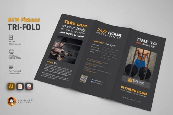 20+ Best Gym Brochure Template Downloads - Graphic Cloud