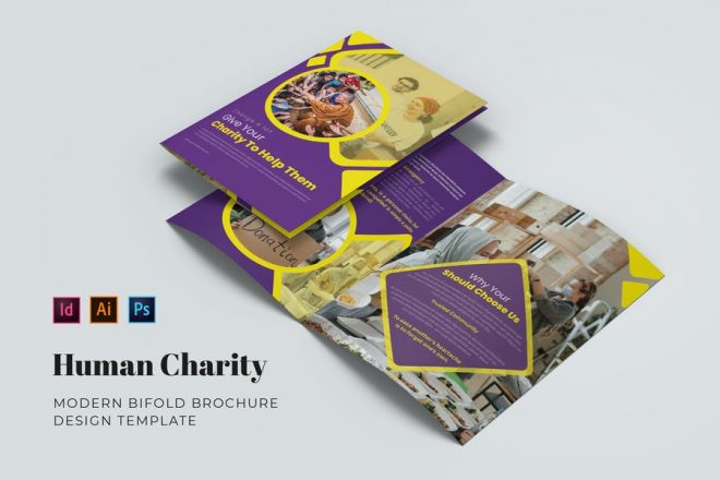 14+ Creative Charity Brochure Template Design Download - Graphic Cloud