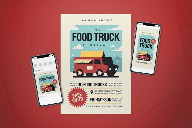21+ Free Food Truck Flyer Templates Download - Graphic Cloud