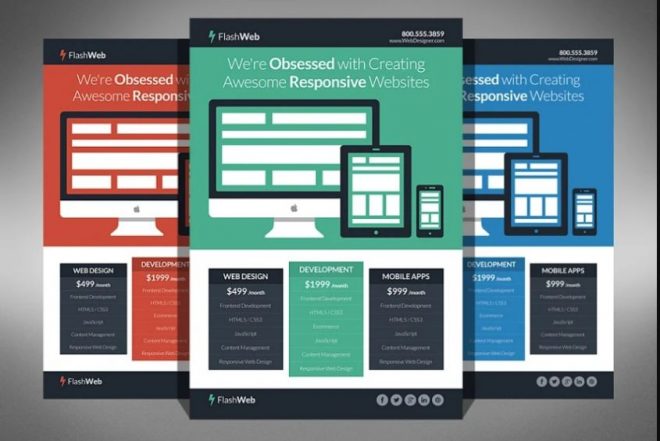 21+ Free Web Design Flyer Template Design Download - Graphic Cloud