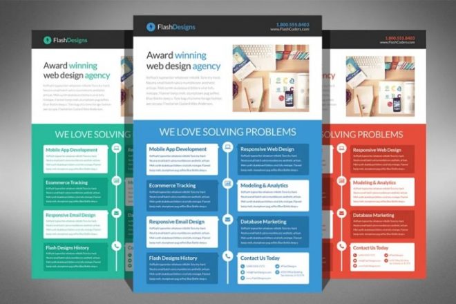 21+ Free Web Design Flyer Template Design Download - Graphic Cloud