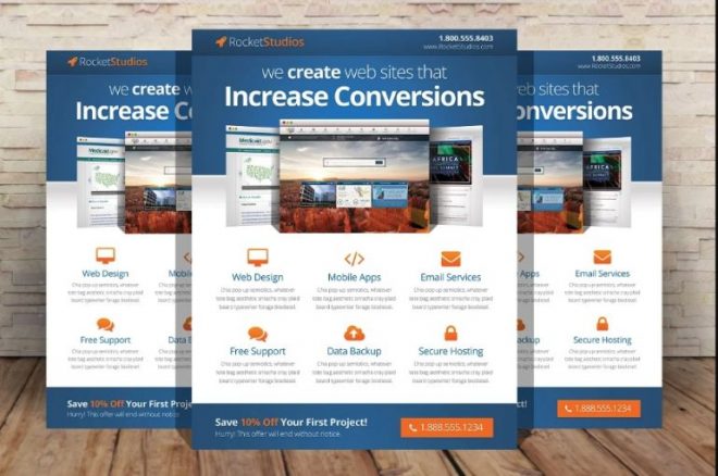 21+ Free Web Design Flyer Template Design Download - Graphic Cloud