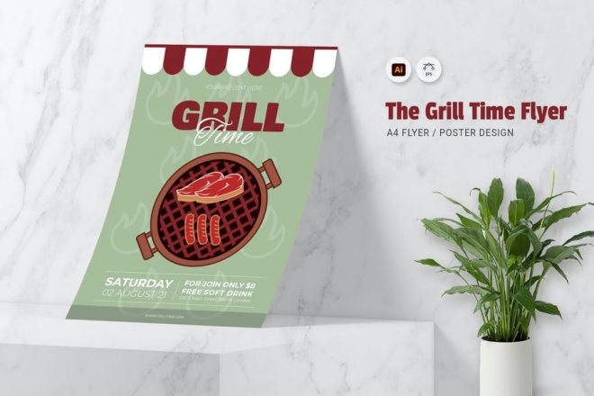 15+ Free Grill Restaurant Flyer Templates Download - Graphic Cloud