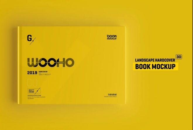 15 Free Landscape Book Mockup PSD Download - Graphic Cloud