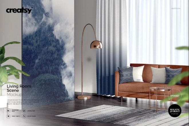 25+ Free Living Room Mockup PSD Template Download - Graphic Cloud