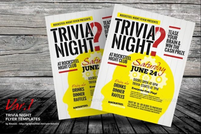 14+ Free Trivia Night Flyer Template Download - Graphic Cloud