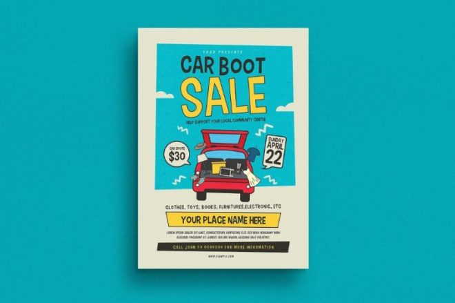 5+ Editable Car Boot Sale Flyer Template PSD Download - Graphic Cloud