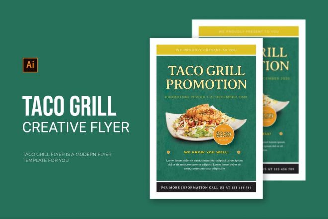 15+ Free Grill Restaurant Flyer Templates Download - Graphic Cloud