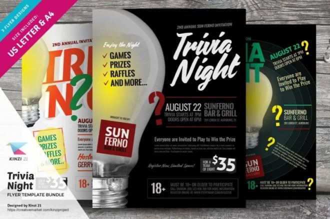 14+ Free Trivia Night Flyer Template Download - Graphic Cloud