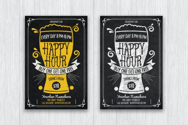 21+ Free Happy Hour Flyer Templates Download - Graphic Cloud