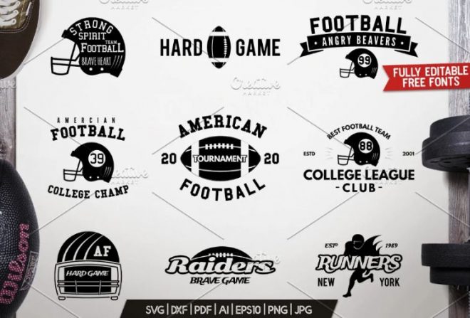 15+ Best Football Logo Designs Template Download - Graphic Cloud