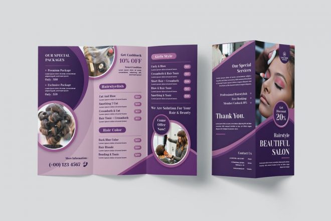 21+ FREE Beauty Parlor Brochure Template Download - Graphic Cloud