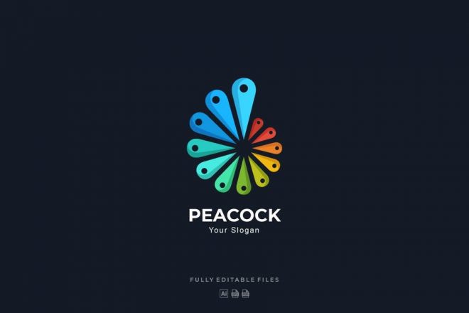 21+ Creative Peacock Logo Designs Templates Download - Graphic Cloud