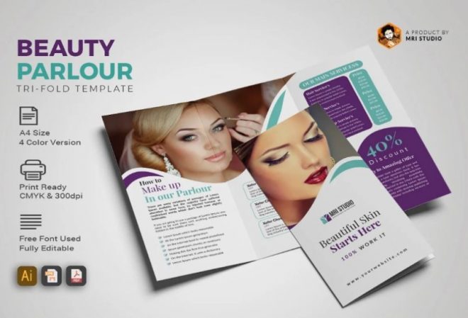 21+ FREE Beauty Parlor Brochure Template Download - Graphic Cloud