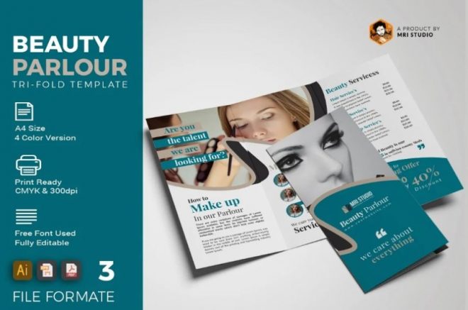 21+ FREE Beauty Parlor Brochure Template Download - Graphic Cloud