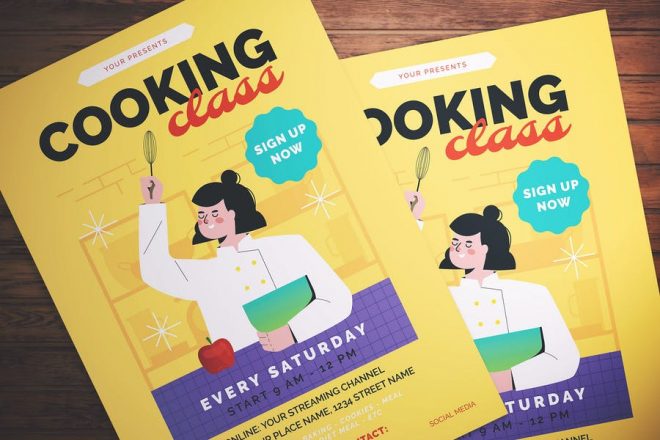 21+ Best Cooking Classes Flyer Template PSD Download - Graphic Cloud