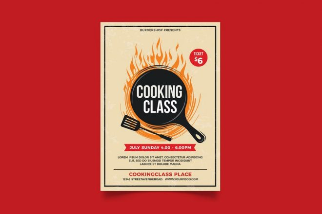 21+ Best Cooking Classes Flyer Template PSD Download - Graphic Cloud